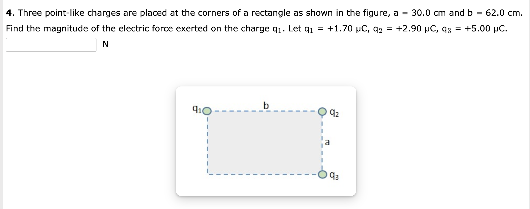 Solved Three point-like charges are placed at the corners of | Chegg.com