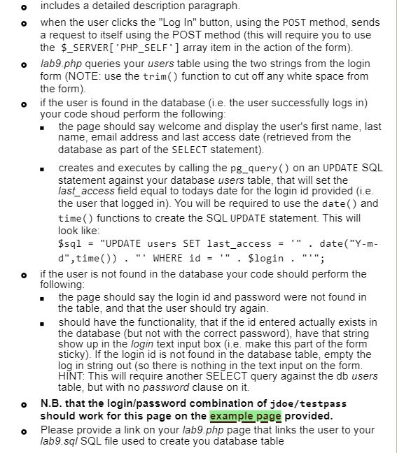 Solved Specific Requirements For This Lab You Are To