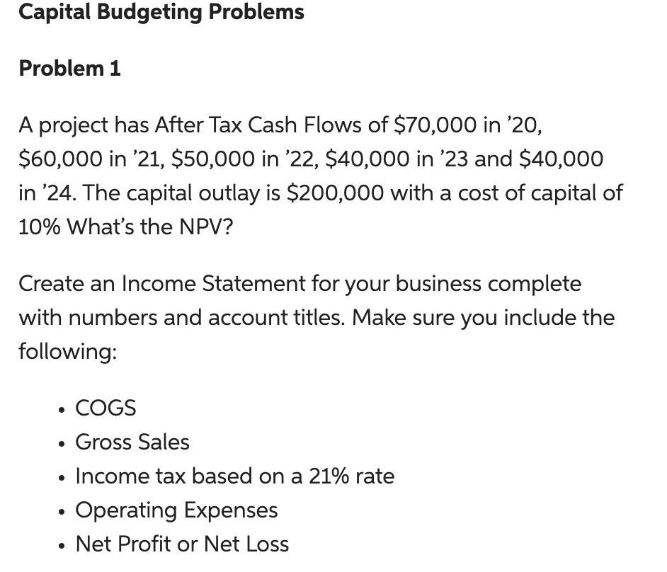 solved-capital-budgeting-problems-problem-1-a-project-has-chegg