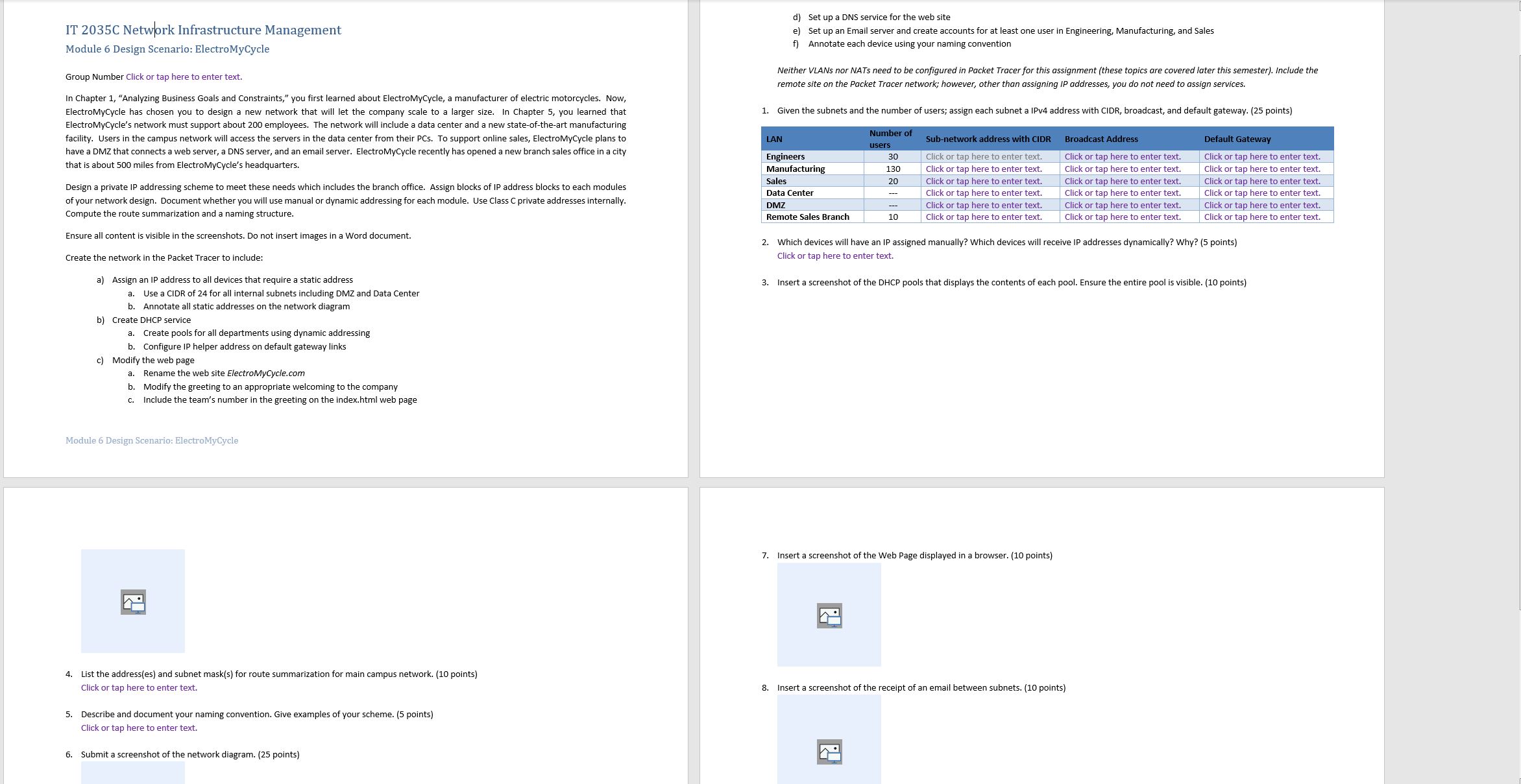 Solved In This Assignment Use Cisco Packet Tracer If Able 