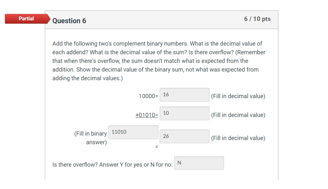 Solved Add the following two's complement binary numbers. | Chegg.com