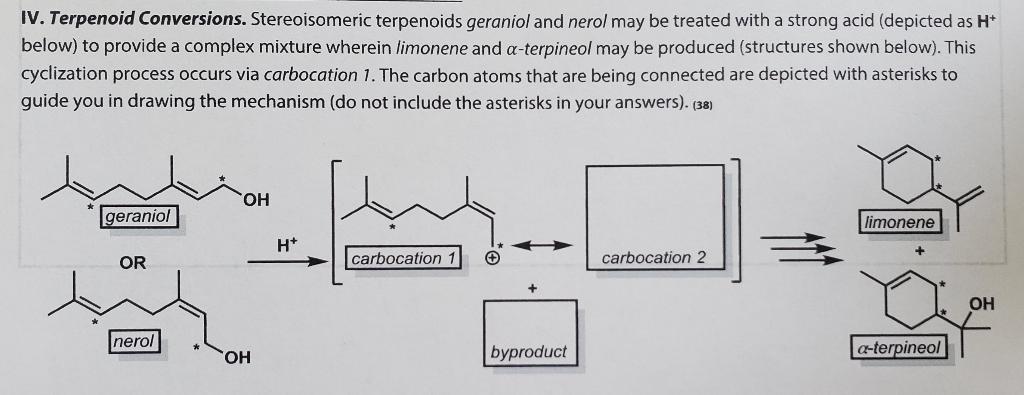 Solved a. Write the complete IUPAC name for geraniol b. What | Chegg.com