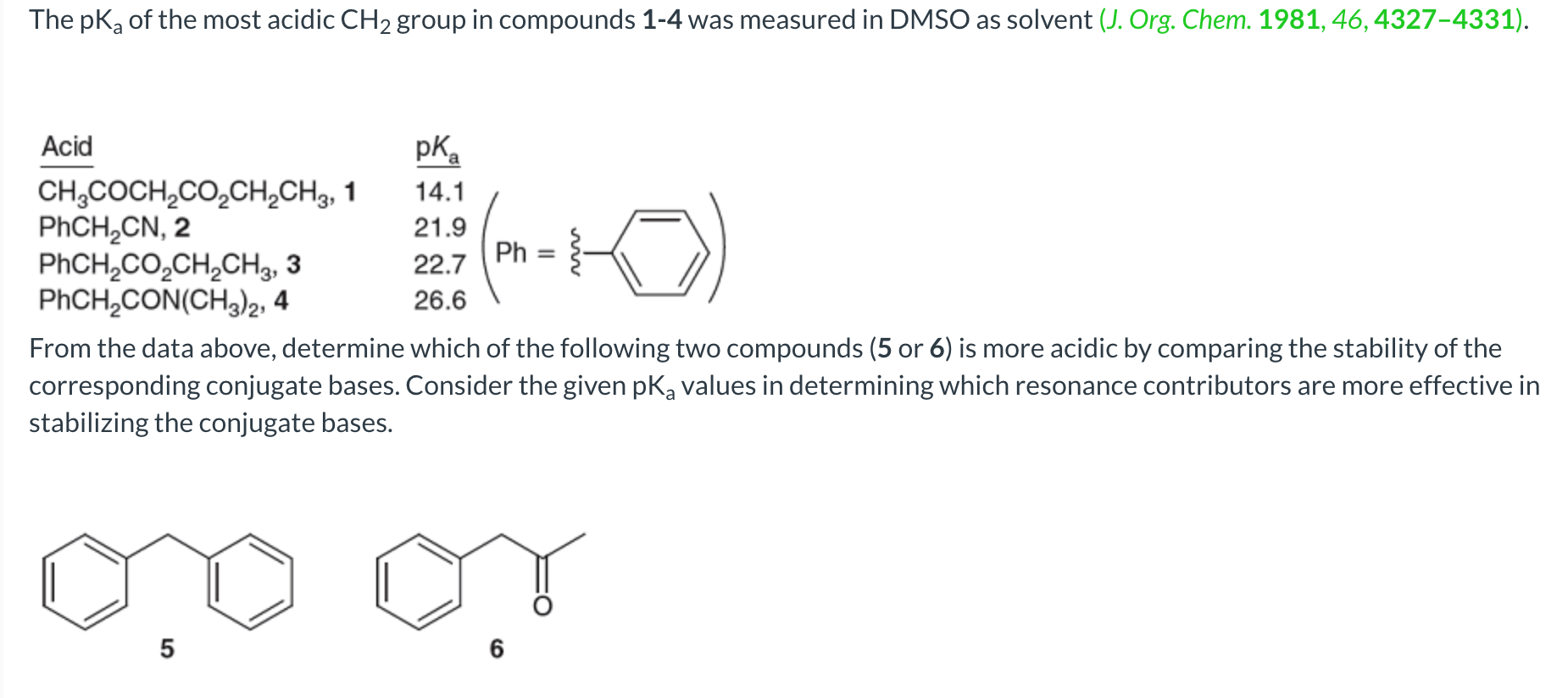 Solved The pKa of the most acidic CH2 group in compounds 1-4 | Chegg.com