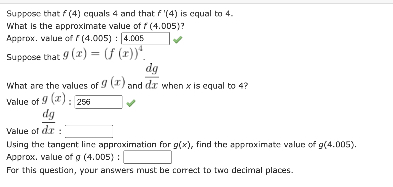 Solved Suppose that f(4) equals 4 and that f′(4) is equal to | Chegg.com