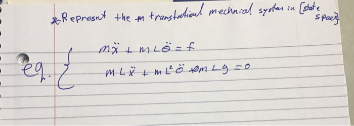 Solved Represent the translational mechanical system in | Chegg.com