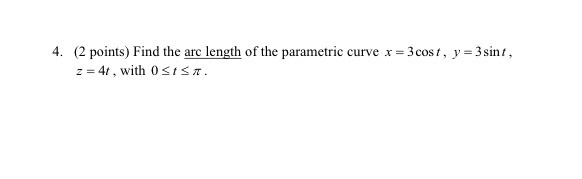 Solved Find the arc length of the parametric curve x = 3 cos | Chegg.com