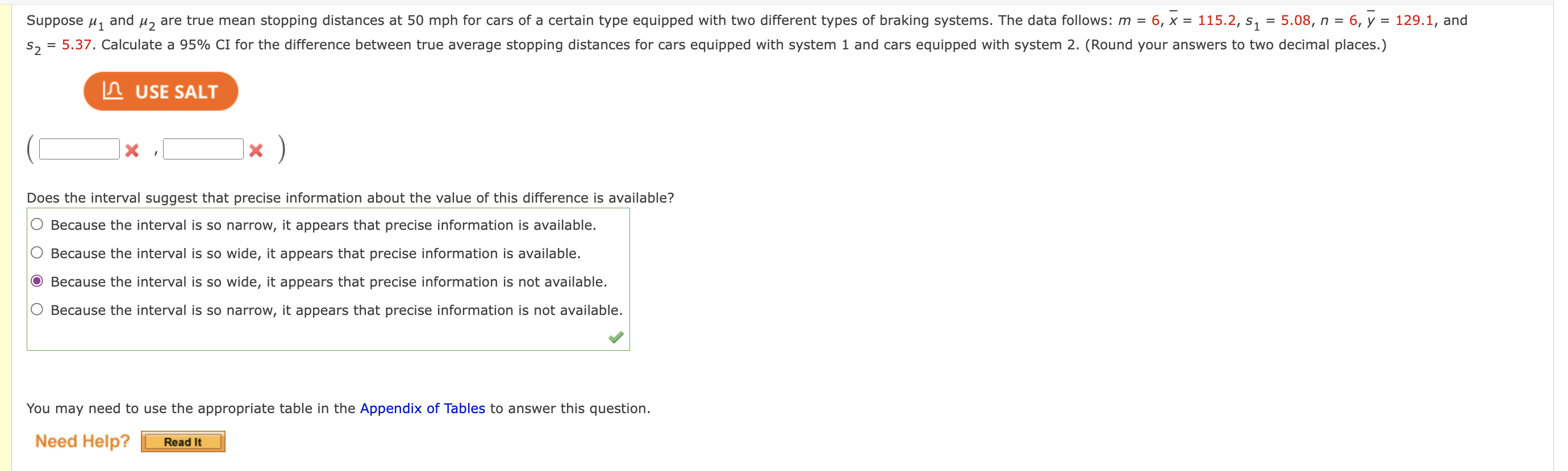 Solved Does the interval suggest that precise information | Chegg.com