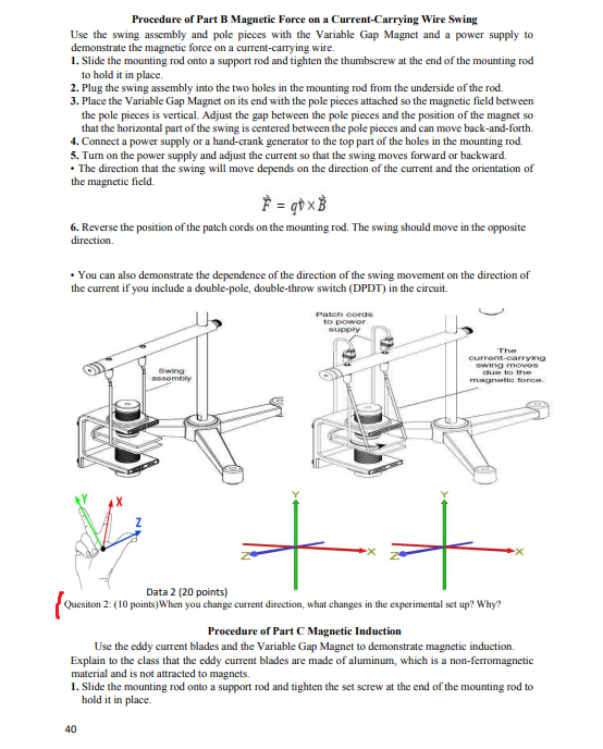 Experiment 7 Diamagnetism and Paramagnetism, Magnetic | Chegg.com