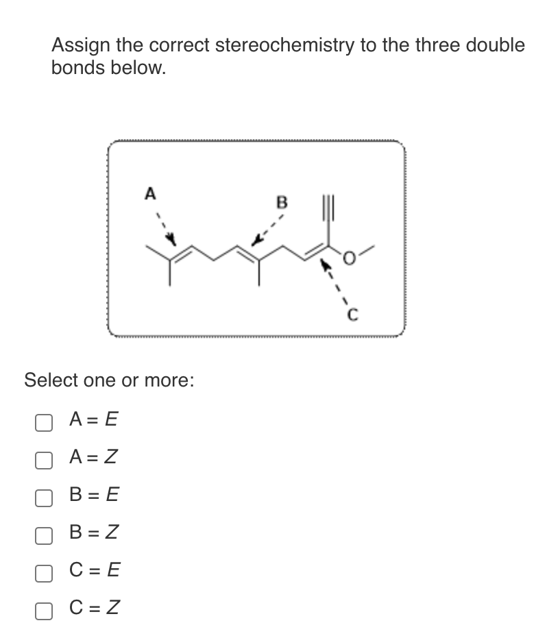 Solved Assign the correct stereochemistry to the three | Chegg.com