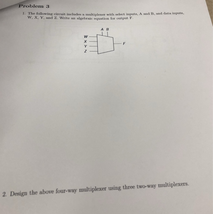 Solved Problem 3 1. The following circuit includes a | Chegg.com