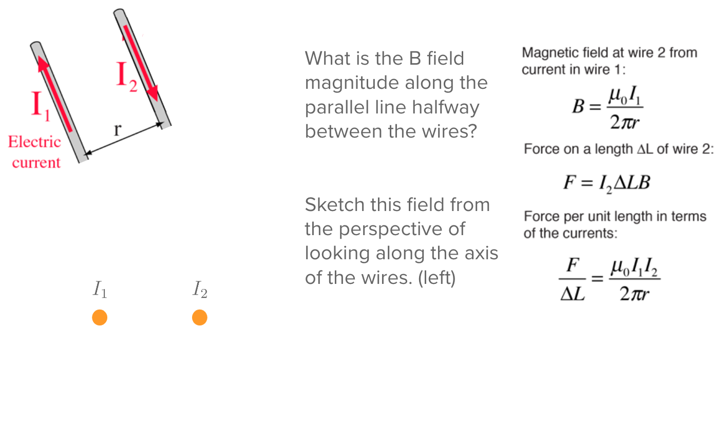 Solved What is the B ﻿fieldmagnitude along theparallel line | Chegg.com