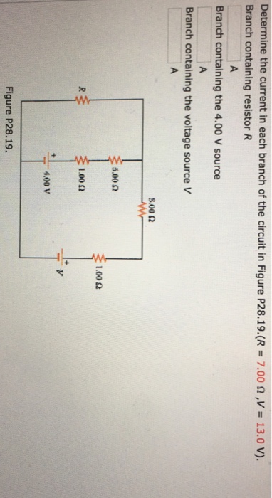 Solved Determine the current in each branch of the circuit | Chegg.com