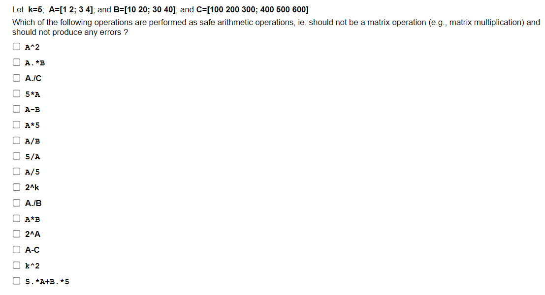 Solved Which of the following operations are performed as | Chegg.com