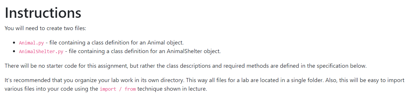 Solved Instructions You will need to create two files: - | Chegg.com