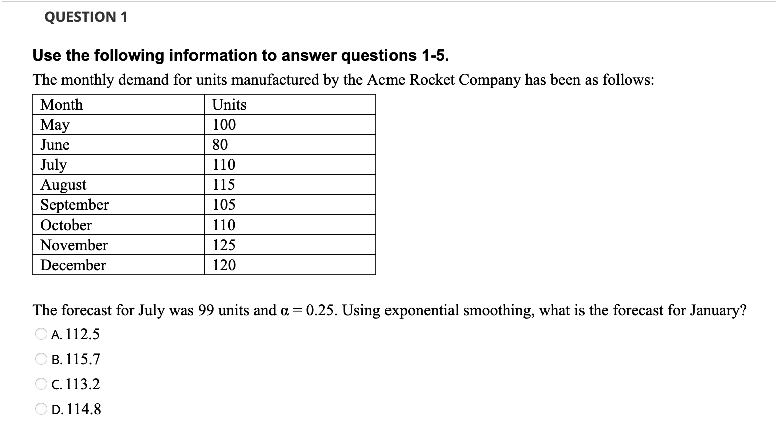 Solved Use the following information to answer questions | Chegg.com