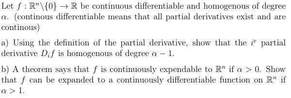 Solved Let f:Rn\{0}→R be continuous differentiable and | Chegg.com