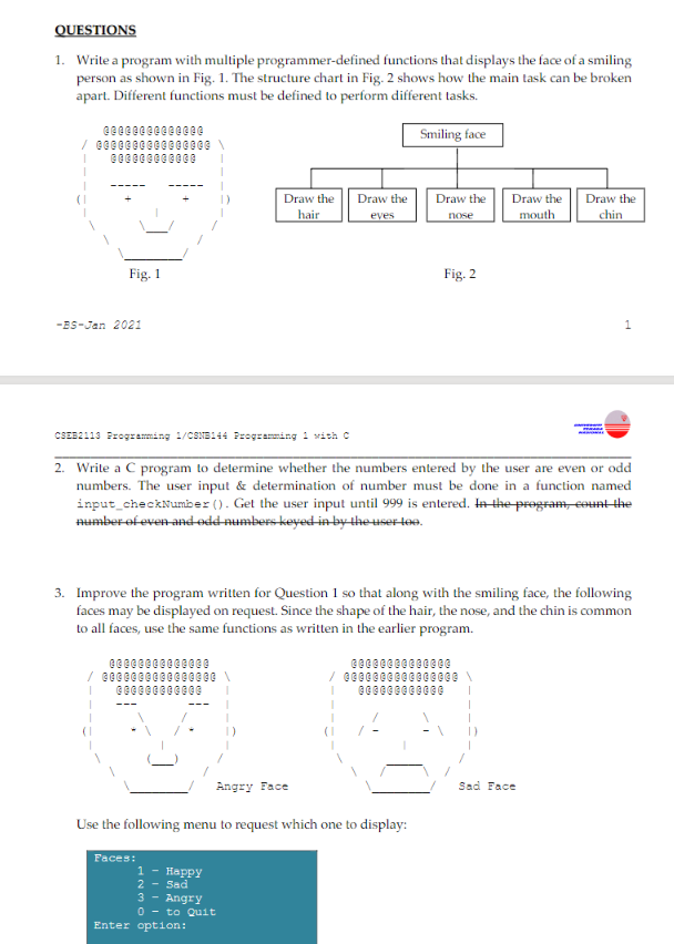 Solved Questions 1 Write A Program With Multiple 9211
