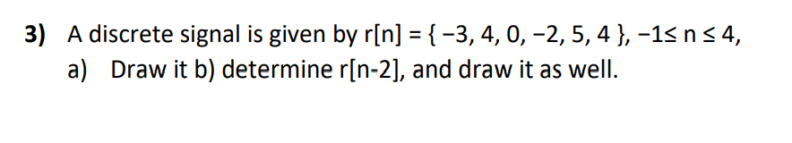 Solved 3) A discrete signal is given by | Chegg.com