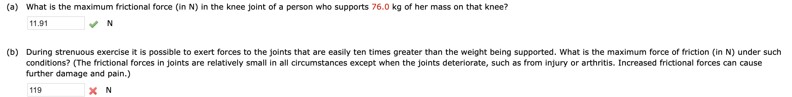 (a) What is the maximum frictional force (in N) in | Chegg.com