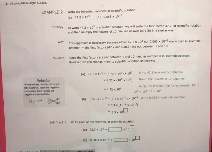 Solved 2. -/5 points TGInterAlgHS 5.2.E02. EXAMPLE 2 Write | Chegg.com