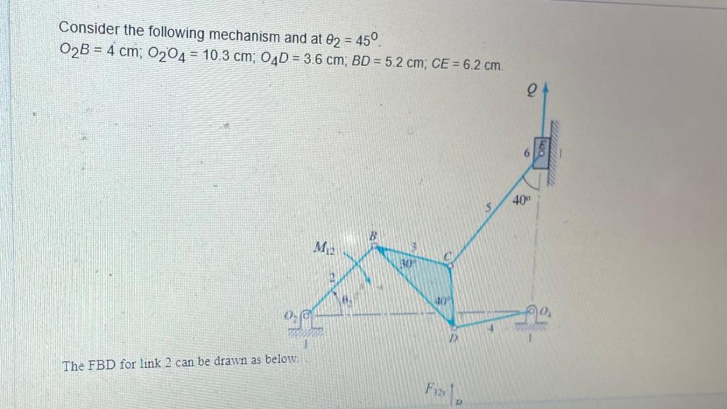 Solved Consider the following mechanism and at θ2=45∘. O2 | Chegg.com