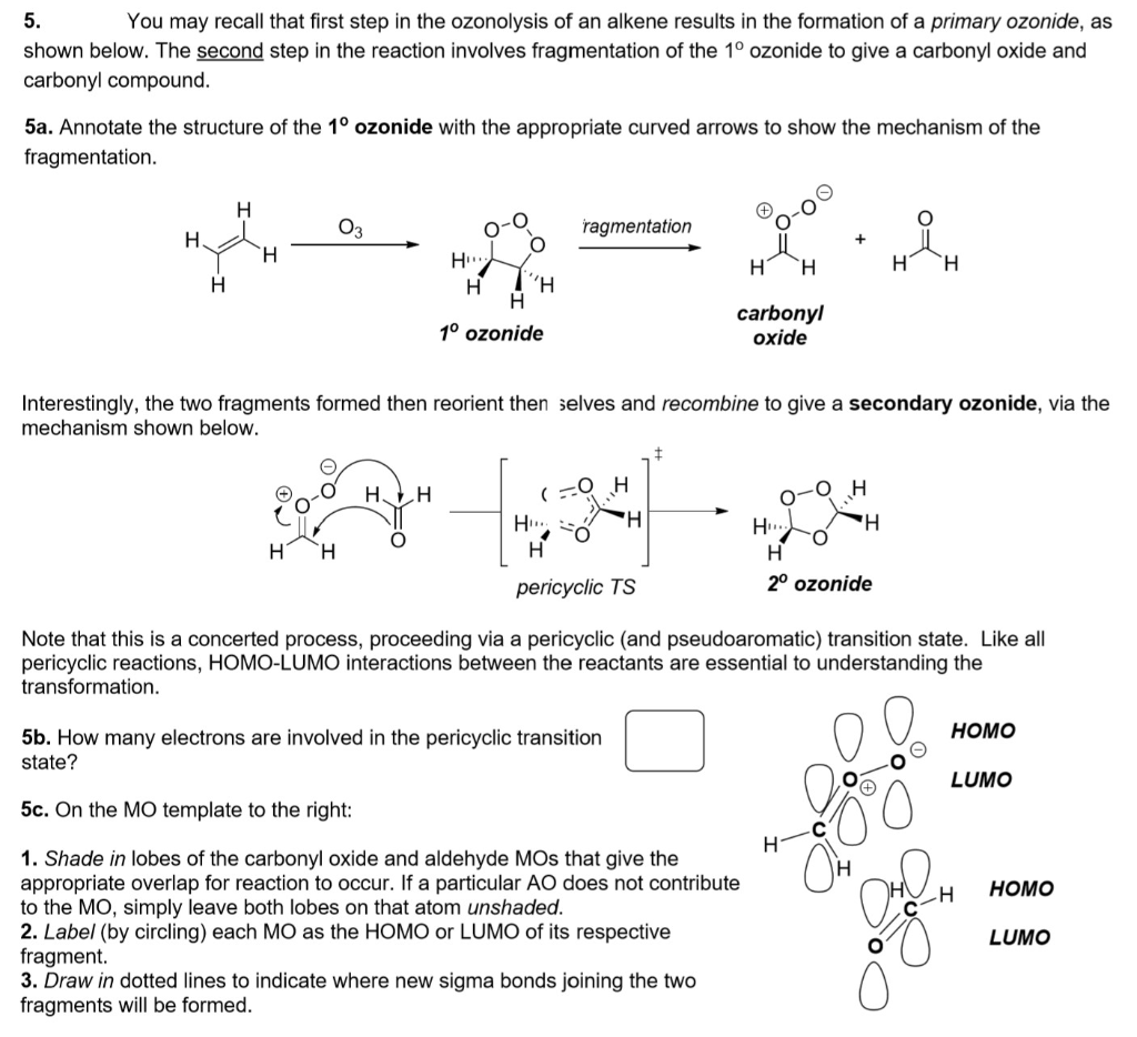 5. You may recall that first step in the ozonolysis | Chegg.com
