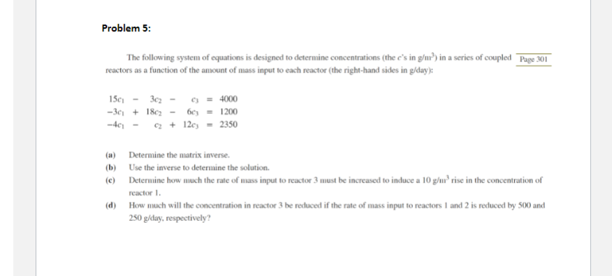 Solved The following system of equations is designed to | Chegg.com