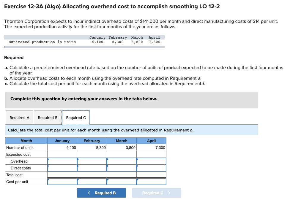 Solved Exercise 12-3A (Algo) Allocating overhead cost to | Chegg.com