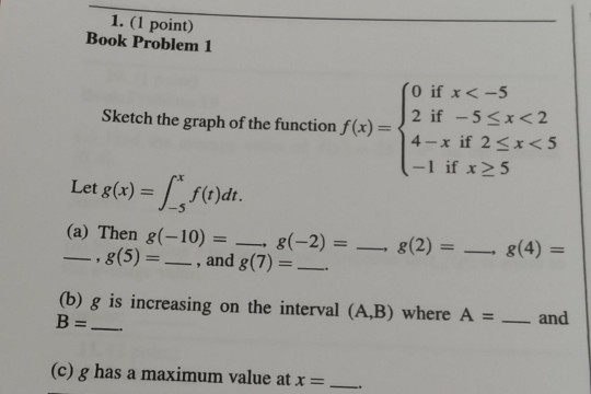 Solved 1. (1 point) Book Problem 1 Sketch the graph of the | Chegg.com