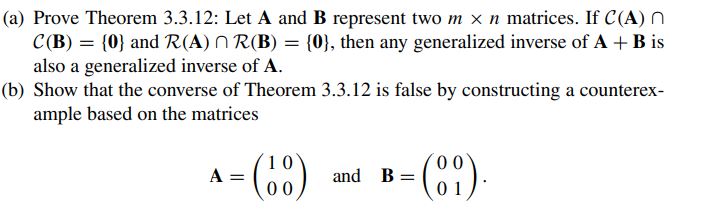 Solved (a) Prove Theorem 3.3.12: Let A and B represent two | Chegg.com