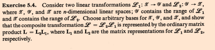Solved Exercise 5.4. Consider two linear transformations | Chegg.com