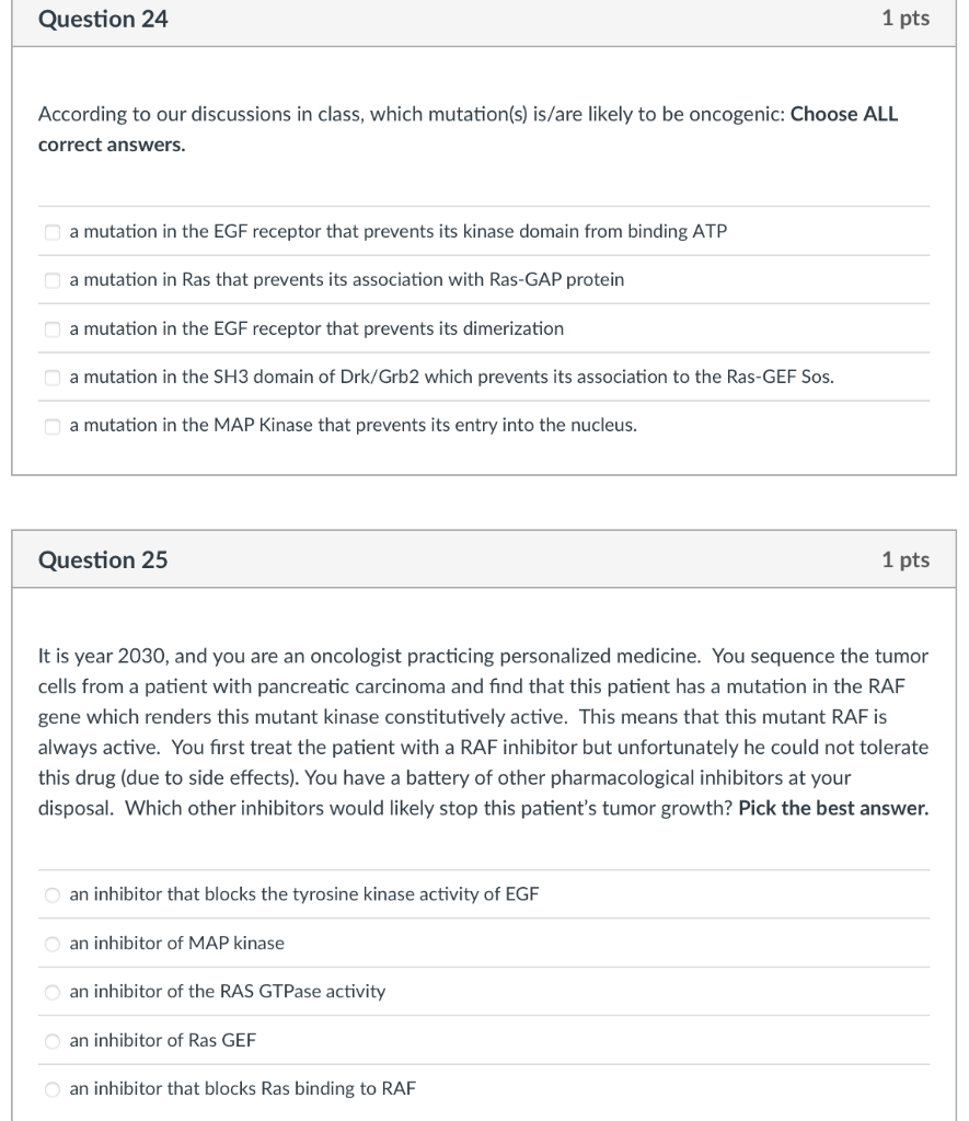 Solved Question 24 1 pts According to our discussions in | Chegg.com