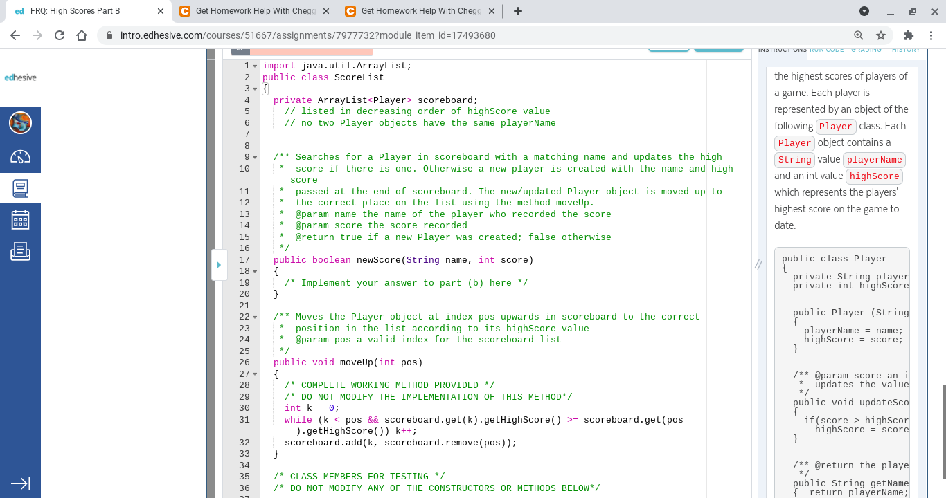 Solved A database is used to record the highest scores of | Chegg.com
