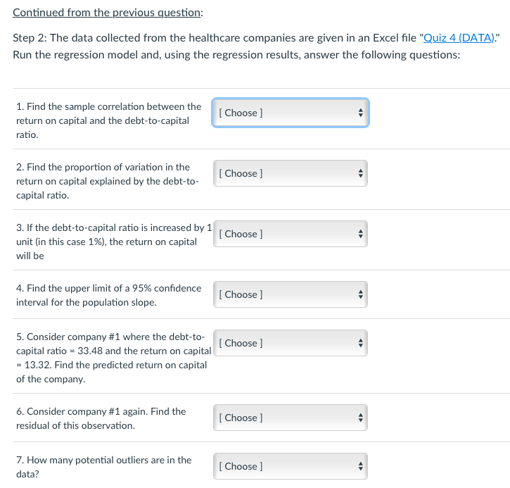 Continued from the previous question: Step 2: The | Chegg.com