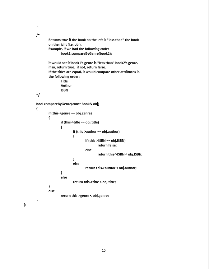 Assignment: Managing Books, Part 3 in C++ | Chegg.com