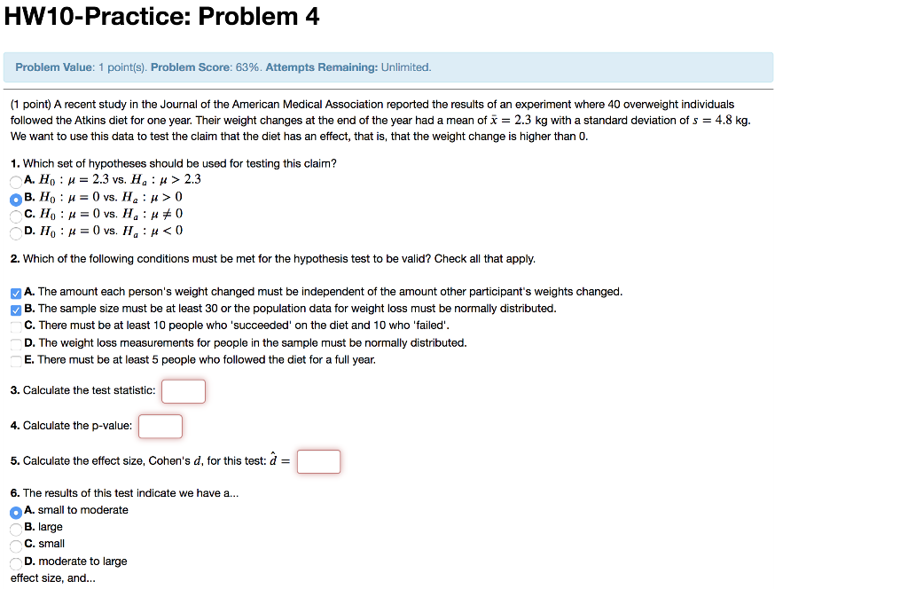 Solved HW10-Practice: Problem 4 Problem Value: 1 point(s). | Chegg.com