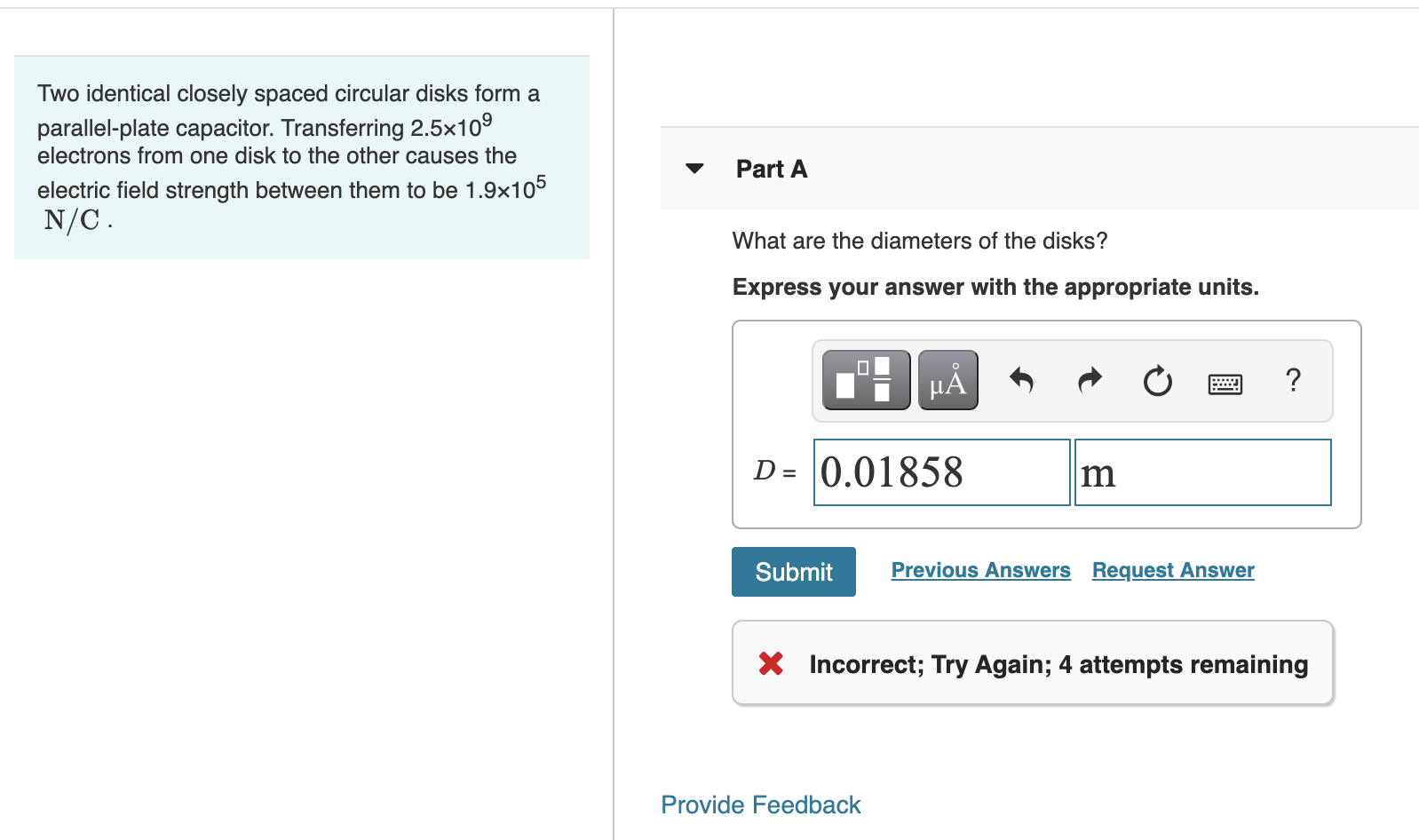 Solved Two identical closely spaced circular disks form a | Chegg.com