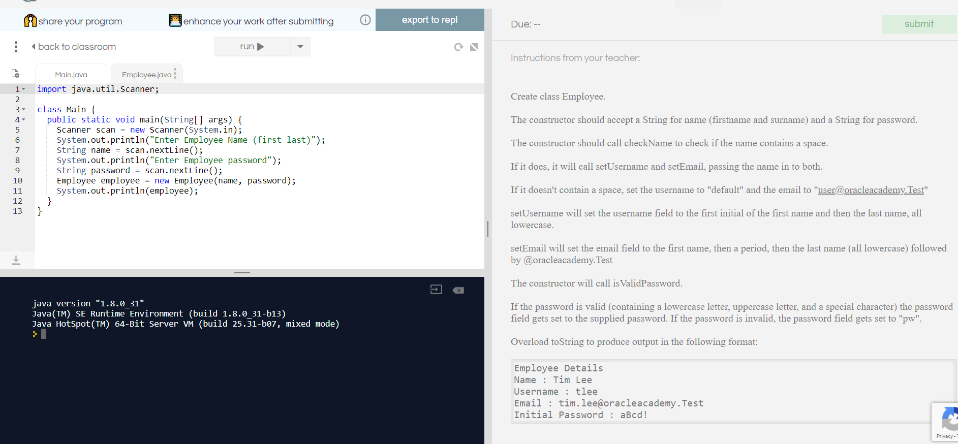Solved 11 share your program enhance your work after | Chegg.com