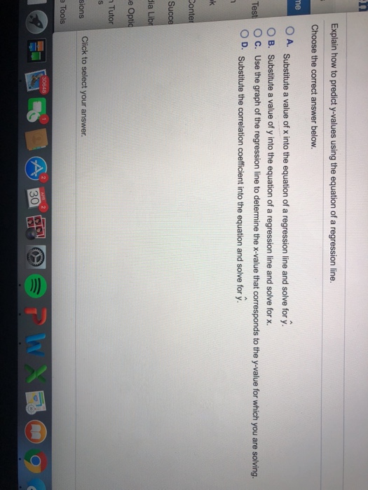 Solved Explain how to predict y-values using the equation of | Chegg.com