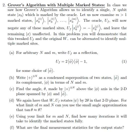 2 Grovers Algorithm With Multiple Marked States In 