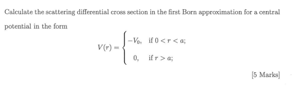 Solved Calculate the scattering differential cross section | Chegg.com
