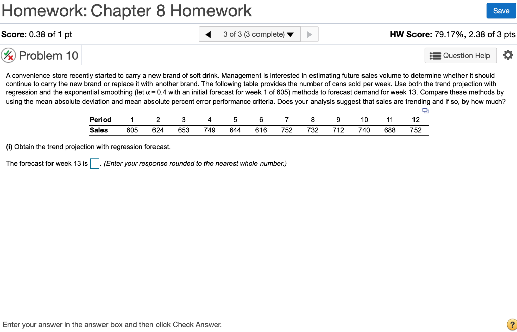 Solved Homework Chapter 8 Homework Save Score 0 38 Of 1 Pt