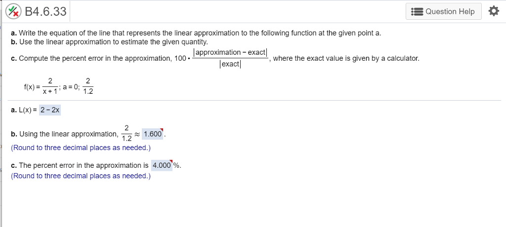 Solved (%) B4.633 Question Help a. Write the equation of the | Chegg.com