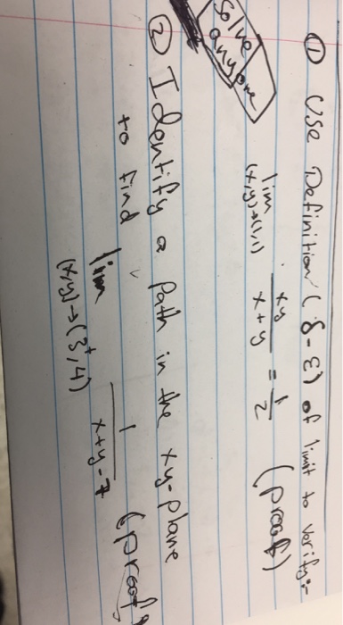 Solved Use Definition (delta - epsilon) of limit to verify | Chegg.com