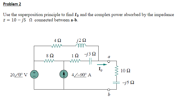 Solved Use the superposition principle to find I0 and the | Chegg.com