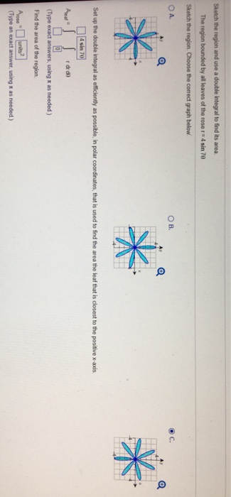 Solved Sketch the region and use a double integral to find | Chegg.com