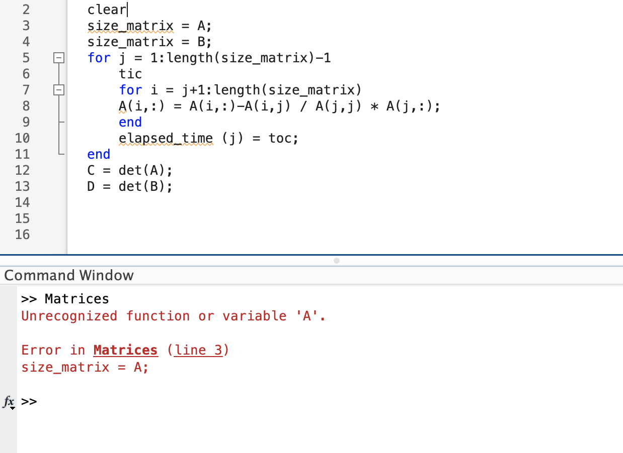 Solved I want to import a matrix and then calculate | Chegg.com