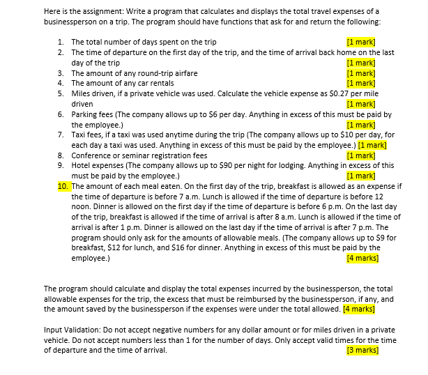Solved Here is the assignment: Write a program that | Chegg.com