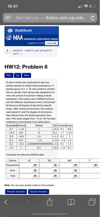 Solved 15:41 Not Secure thales.nsm.iup.eduC WeBWorK MAA | Chegg.com
