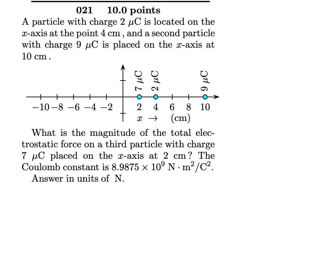 Solved A particle with charge \\( 2 \\mu \\mathrm{C} \\) is | Chegg.com